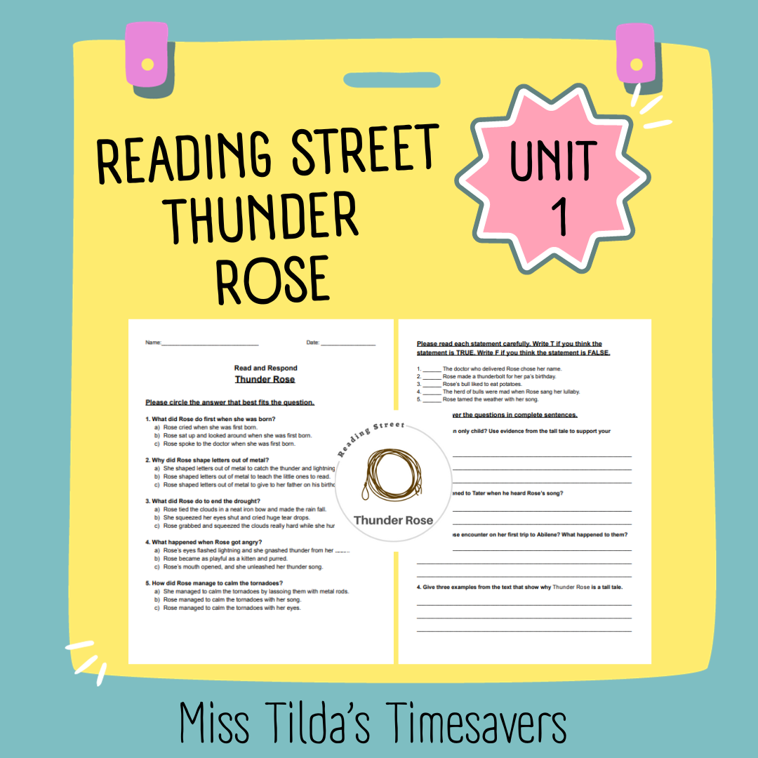 Tops & Bottoms - 3rd Grade Reading Street - Made By Teachers