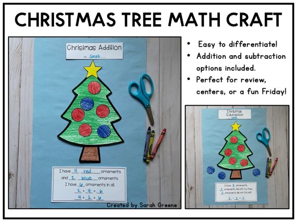 Christmas Addition or Subtraction Craft - Made By Teachers
