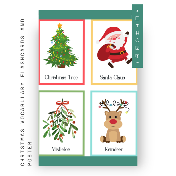 Holiday Vocabulary Flashcards - Christmas Themed Learning Tool for Fun ...
