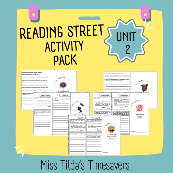 5th Grade Reading Street Activity Pack - Unit 2 | Made By Teachers