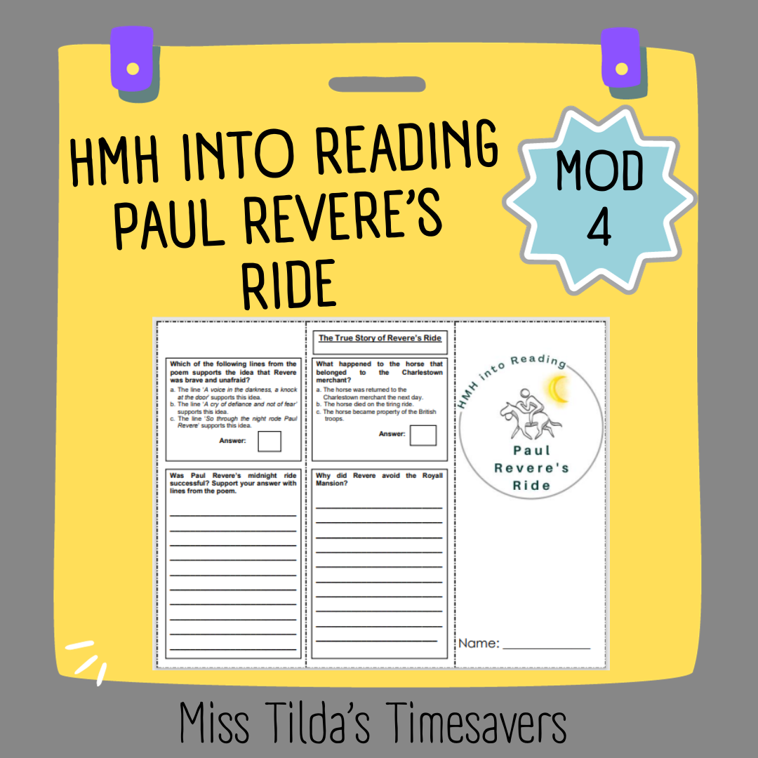 Grade 4 HMH Into Reading Trifold Activity Pack | Made By Teachers