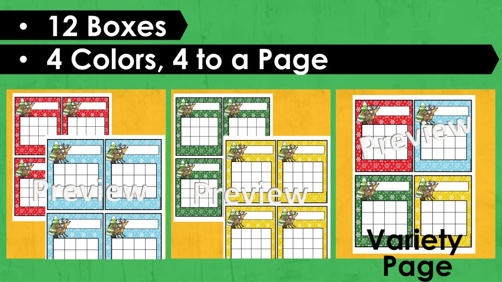 Christmas Sticker Charts - Reindeer Incentive Reward- 12 16 25 Box ...