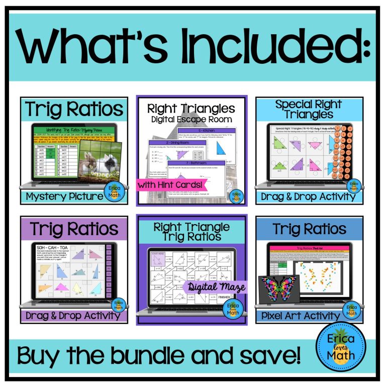 Right Triangle Trig Digital Activity Bundle (Volume 1) - Made By Teachers