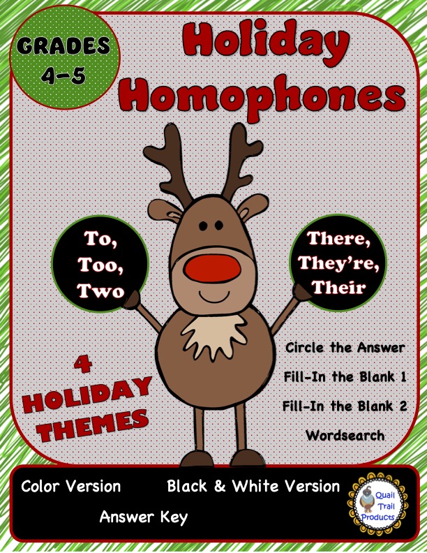 Homophone Worksheets | Christmas Holiday Theme | Made By Teachers