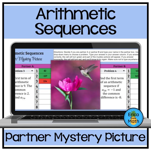 Arithmetic Sequences Digital Partner Activity | Made By Teachers