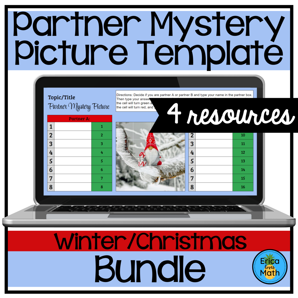 Editable Digital Partner Activity Templates Bundle (Winter/Christmas ...
