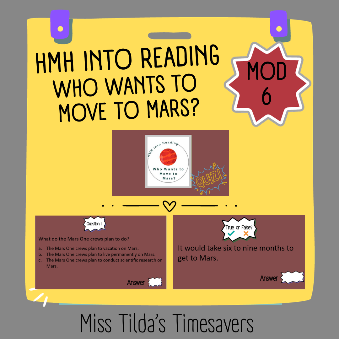 My Diary from Here to There Quiz - Grade 4 HMH into Reading - Made By ...