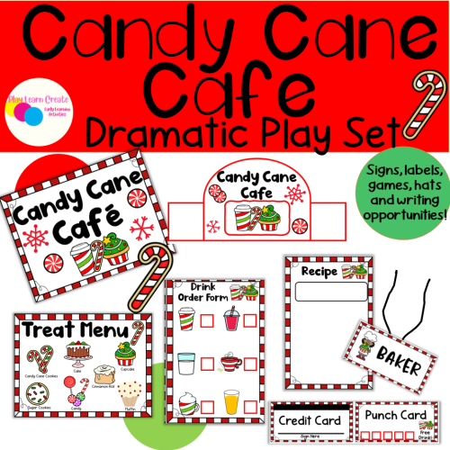 Candy Cane Cafe Winter Dramatic Play Set | Made By Teachers
