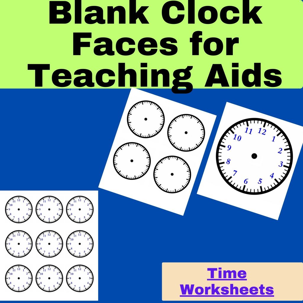 Blank Clock Faces for Teaching Aids - Time Worksheets - Made By Teachers