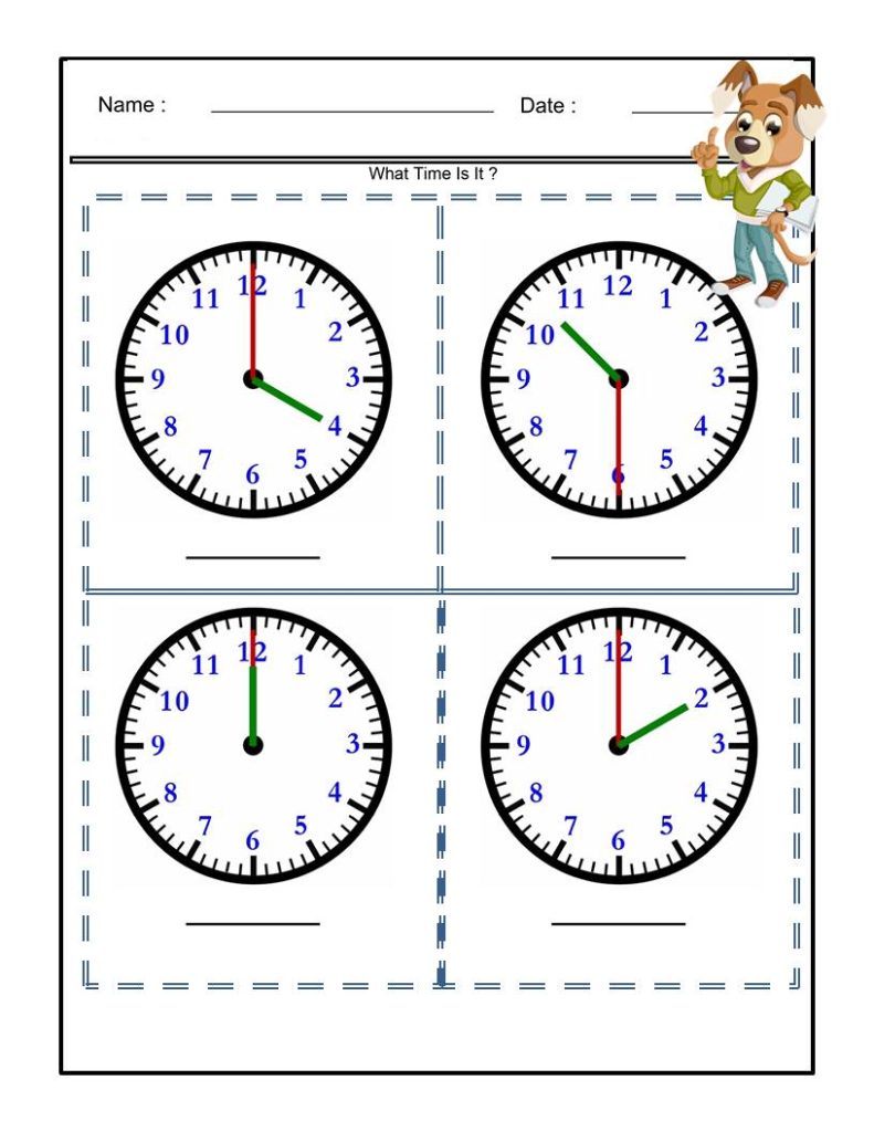Telling the Time by the Hands on the Clock - Time Worksheets - Made By ...