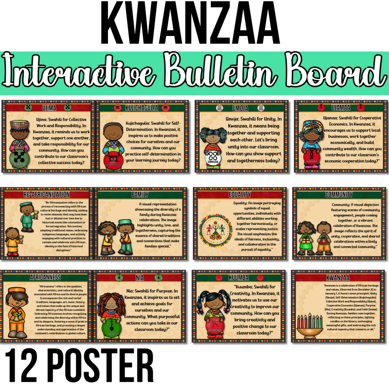 Kwanzaa Principles Interactive Bulletin Board-Kwanzaa Harmony ...