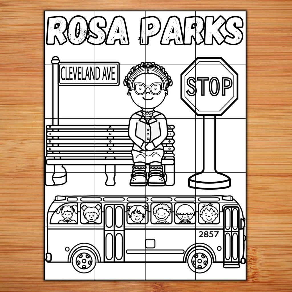 ROSA PARKS Collaborative ART Project | Black History Month Teamwork ...