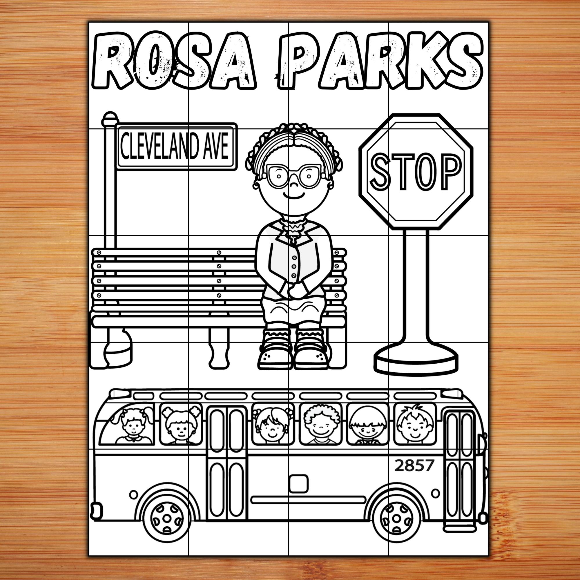 ROSA PARKS Collaborative ART Project | Black History Month Teamwork ...