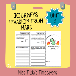Invasion from Mars - Grade 4 Journeys - Made By Teachers