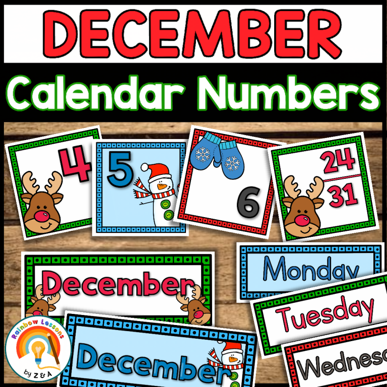 Monthly Calendar Numbers BUNDLE | 2026 Calendar Cards | YEAR LONG ...