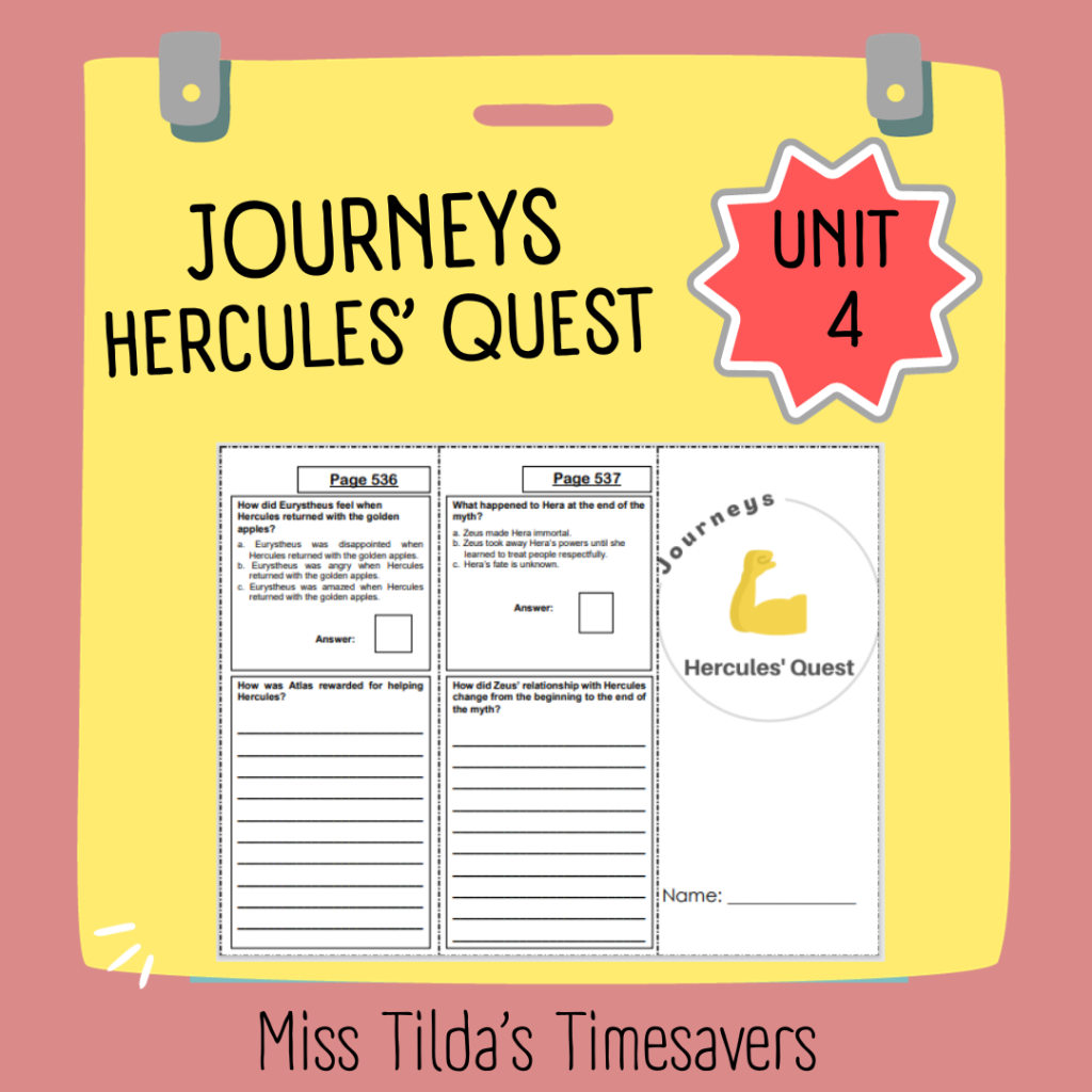 Hercules' Quest - Grade 4 Journeys - Made By Teachers