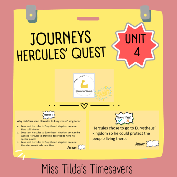 Hercules' Quest Quiz - Grade 4 Journeys | Made By Teachers