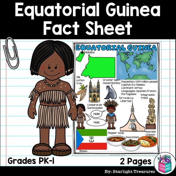 Equatorial Guinea Fact Sheet for Early Readers - A Country Study - Made ...