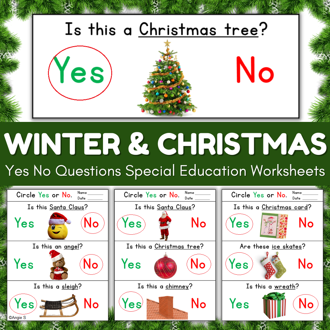 Valentine`s Day Speech Therapy Worksheets Yes No Questions Autism Sped ...