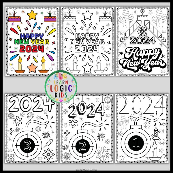 New Year's 2024 Coloring Pages - Made By Teachers