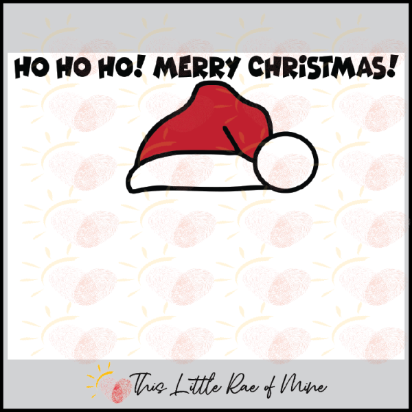 Ho Ho Ho - Merry Christmas - Santa - handprint Art - photo Keepsake ...