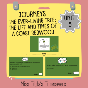 The Ever-Living Tree Quiz - Grade 4 Journeys | Made By Teachers