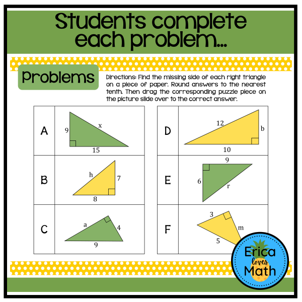 Pythagorean Theorem Digital Activity Picture Puzzle | Made By Teachers
