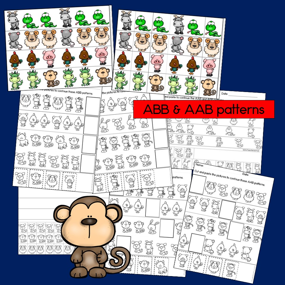 Chinese New Year 2024 Math Center with AB AB AAB and ABB Patterns ...