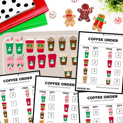 Winter Holiday Life Skills Fill the Coffee Order Vocational Special ...
