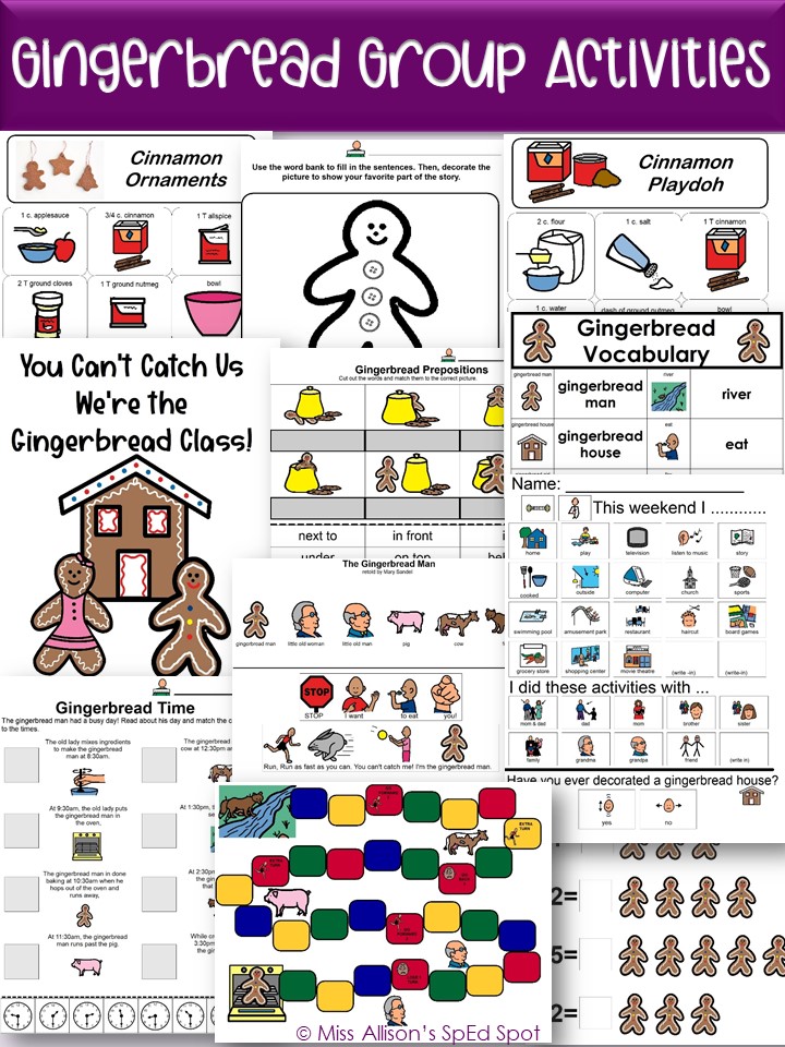 December Thematic Group Bundle for Preschool and Elementary Special ...