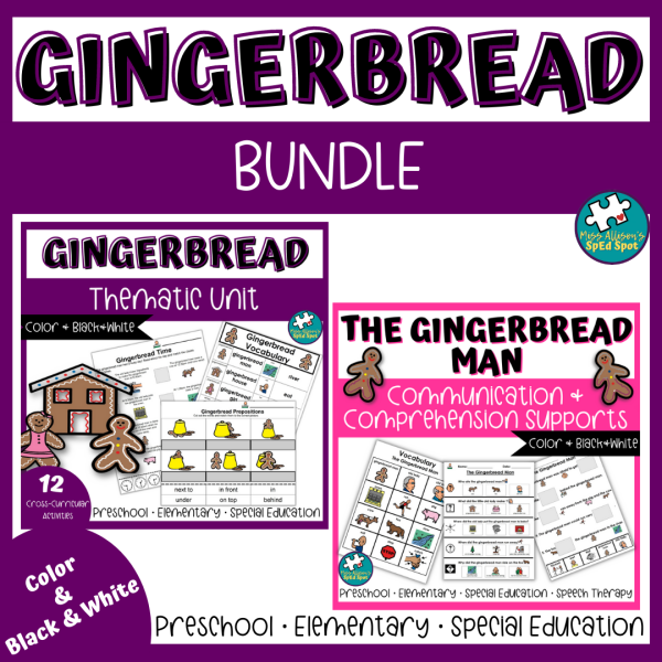 Gingerbread Bundle for Preschool, Elementary, and Special Education ...