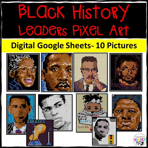 10 Pixel Art | Black History Leaders | Social Studies / History ...