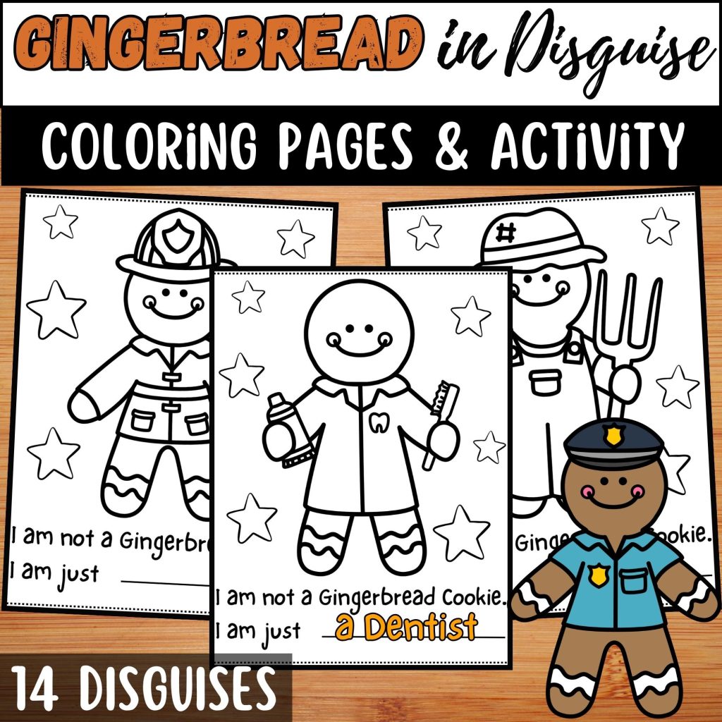 Disguise a Gingerbread Man Coloring Pages | Gingerbread 14 Disguises ...