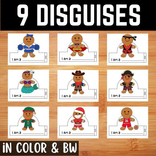 Disguise a Gingerbread Man Writing & Hats Craft | Gingerbread Man Crown ...