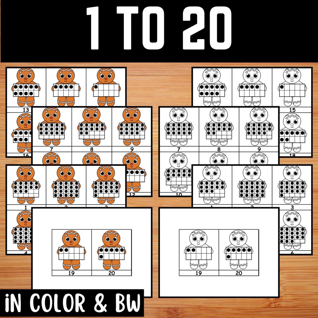 Gingerbread Man Write the Room Math Center,Gingerbread Man 10-Frame ...