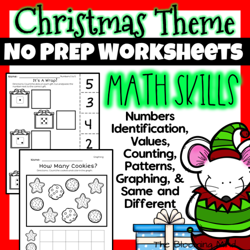 Christmas No Prep Math Worksheets for Preschool and Kindergarten | Made ...