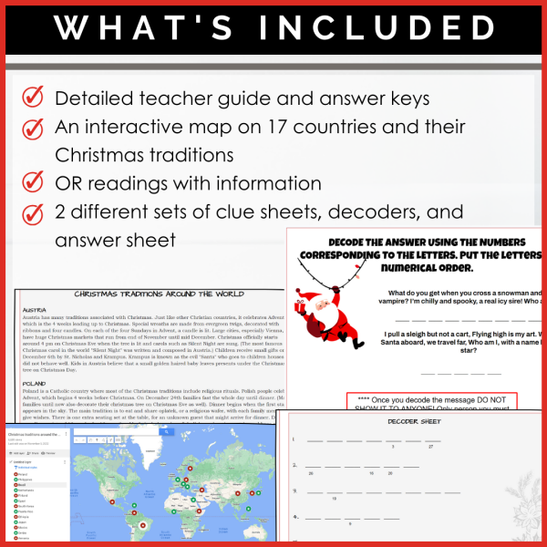 Christmas Around the World Scavenger hunt - Made By Teachers