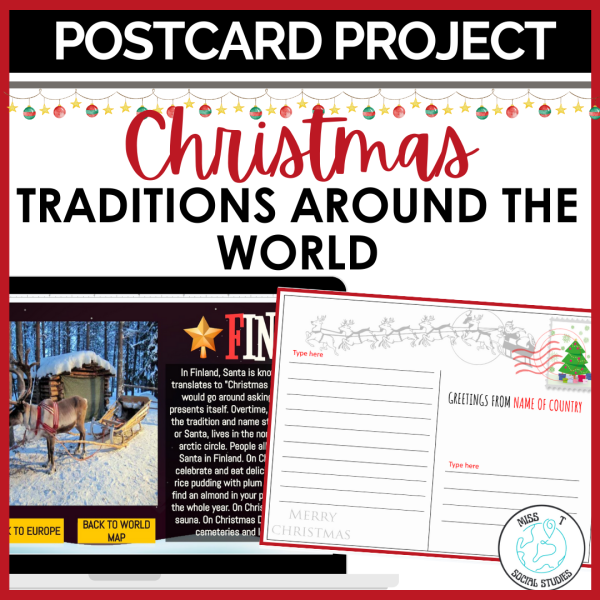 Christmas Around the World Postcard Project | Made By Teachers