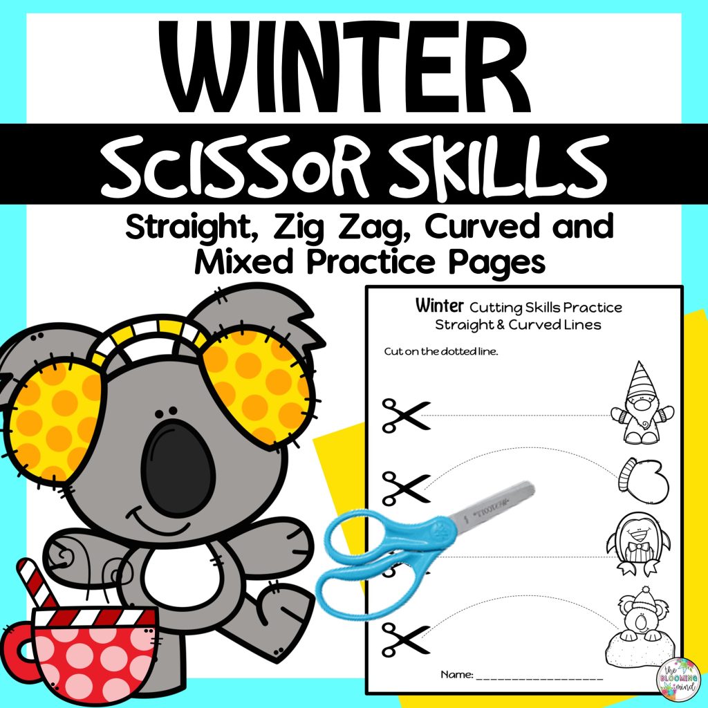 Winter Cutting Practice Scissor Skill Worksheets - Made By Teachers