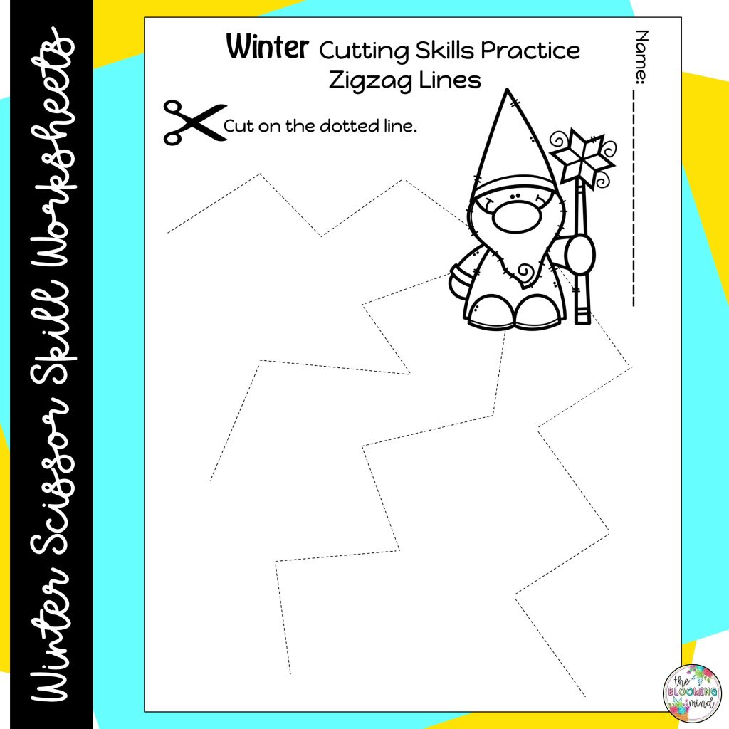 Winter Cutting Practice Scissor Skill Worksheets - Made By Teachers