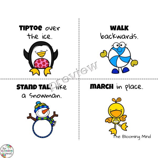 Winter Movement Brain Break Cards | Made By Teachers