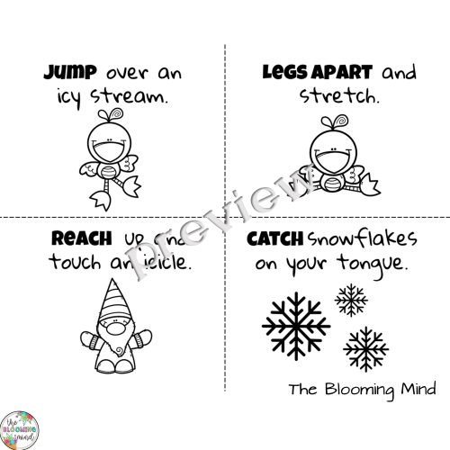 Winter Movement Brain Break Cards | Made By Teachers