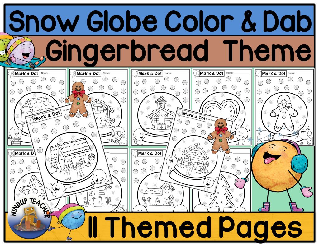 Gingerbread Man Coloring Activity and Do-A-Dot Marker Dot Dauber for ...