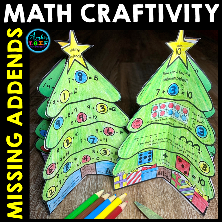 2nd Grade Winter Math Crafts Bundle | December Bulletin Board Craft ...