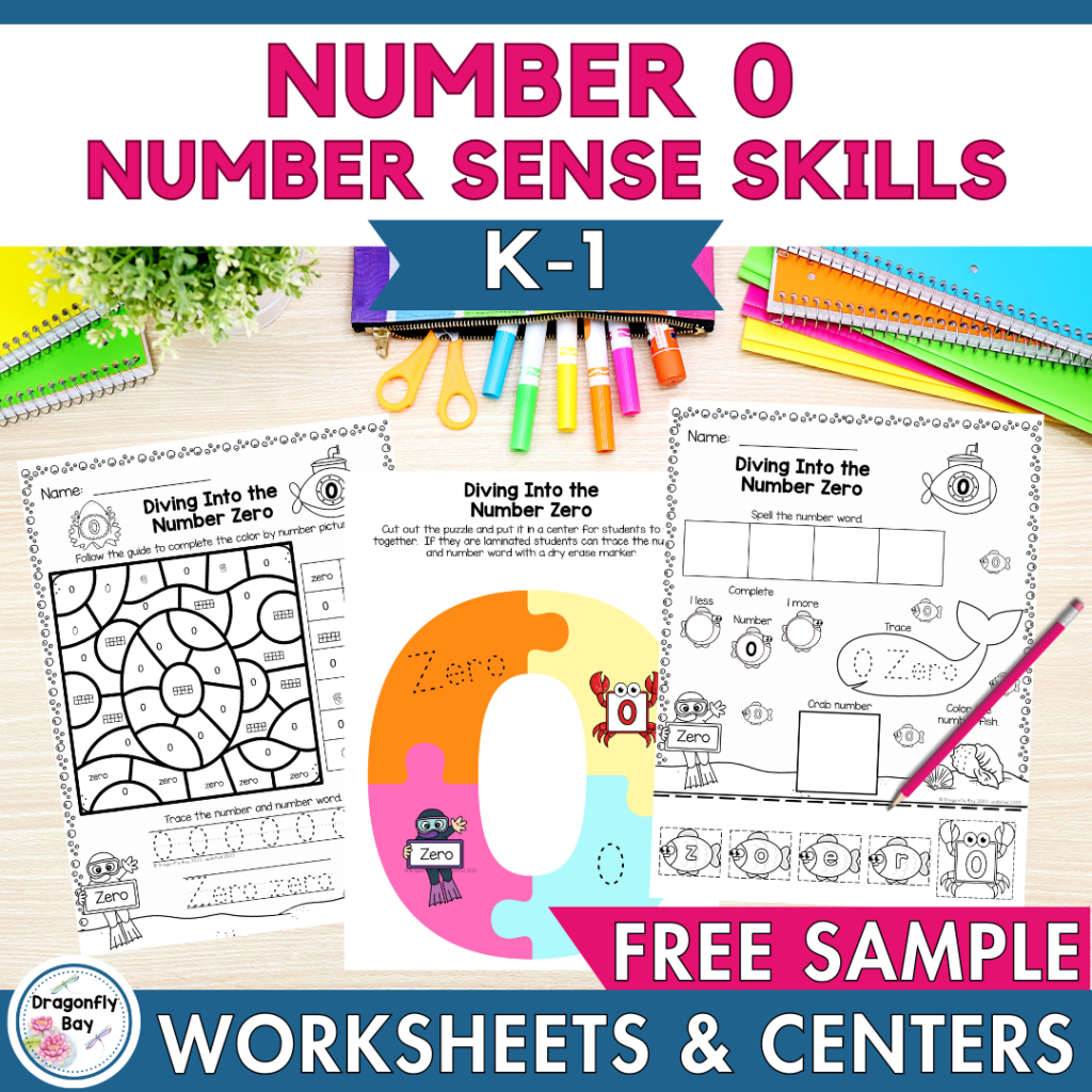 FREE Number 0 Number Sense Worksheets and Center Activities | Made By ...