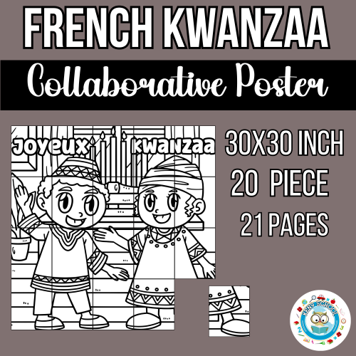 French Kwanzaa Activities Collaborative Posters Art Coloring Pages ...