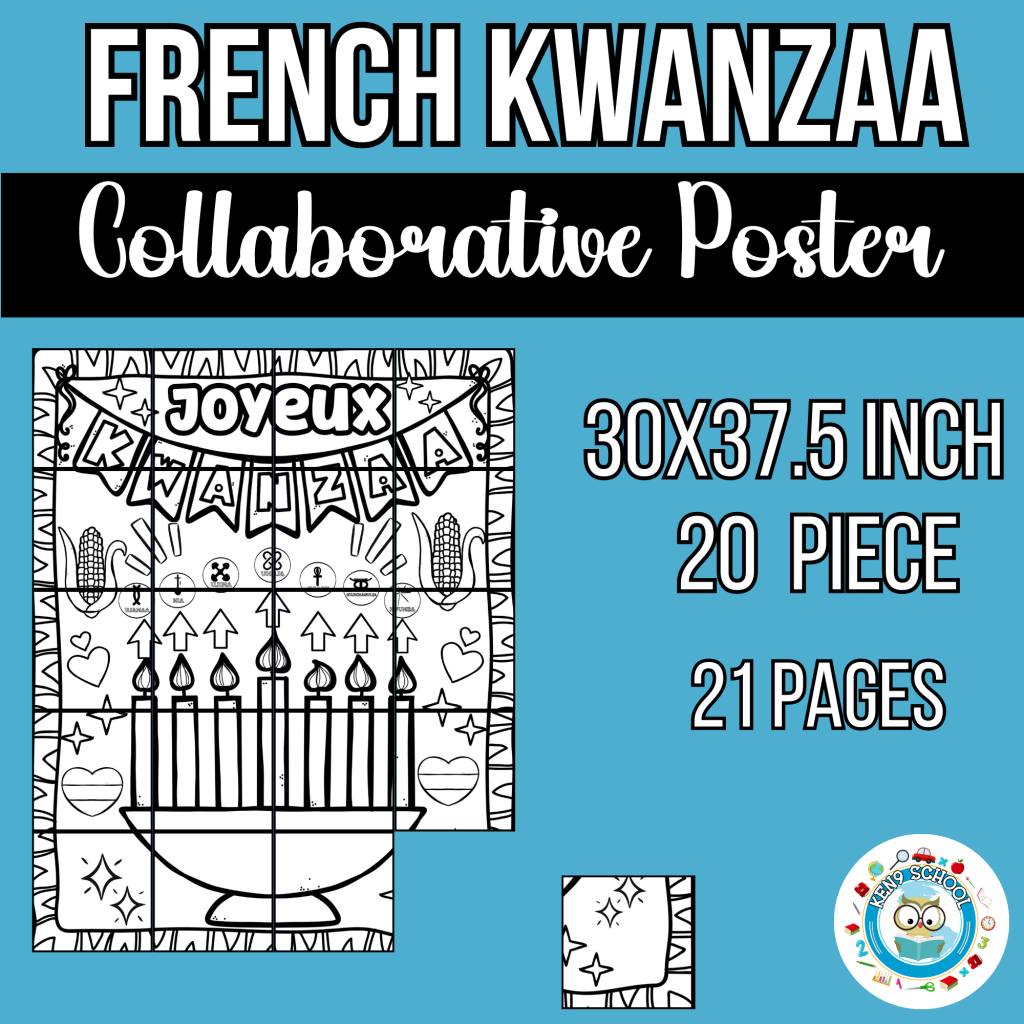French Kwanzaa Activities BUNDLE:Collaborative Posters-Agamograph ...
