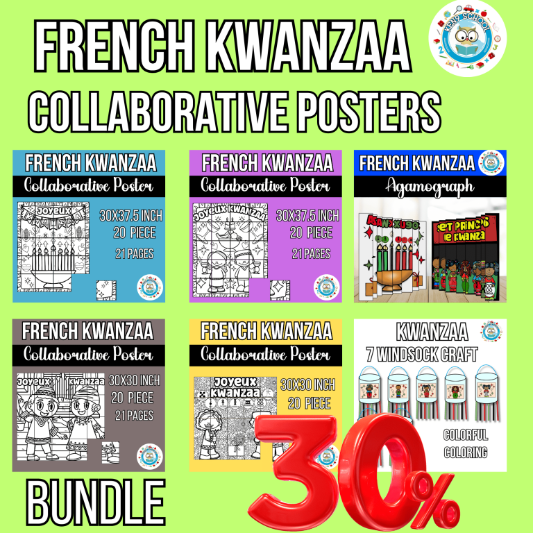 French Kwanzaa Activities BUNDLE:Collaborative Posters-Agamograph ...