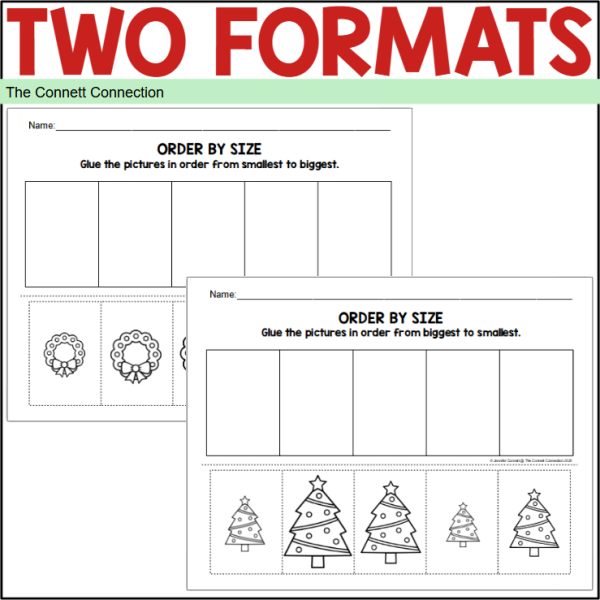 Christmas Ordering by Size Activities | Made By Teachers