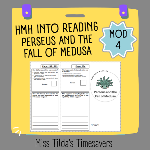 Perseus and the Fall of Medusa - Grade 4 HMH Into Reading - Made By ...